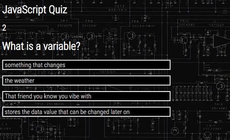 github philipvkurian javascript quiz a timed quiz on the fundamentals of js