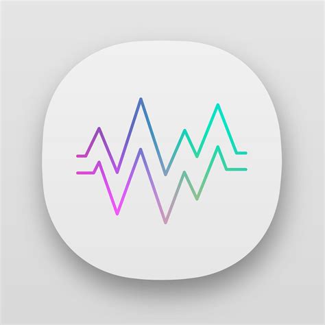 Heart Beat App Icon Ui Ux User Interface Sound And Audio Wave Heart Pulse Music Frequency