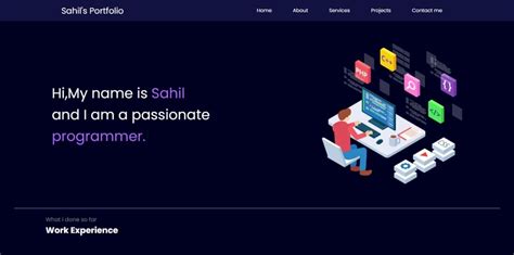 Sahil Yadav On Linkedin A Basic Digital Portfolio With The Use Of Html And Css