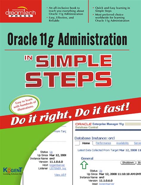 Oracle 11g Administration In Simple Steps Ebook Kogent Solutions Inc