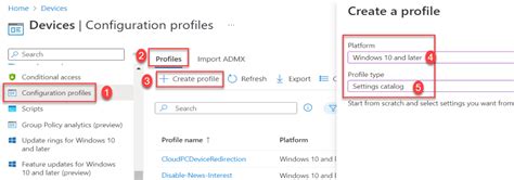 Microsoft Intune Configuration Profiles Settings Catalog Windows