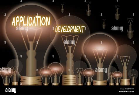 Handwriting Text Application Development Conceptual Photo Creation Of Computer Apps For Use On