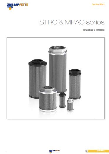 immersed suction filters strainers [str and mpac] mp filtri usa