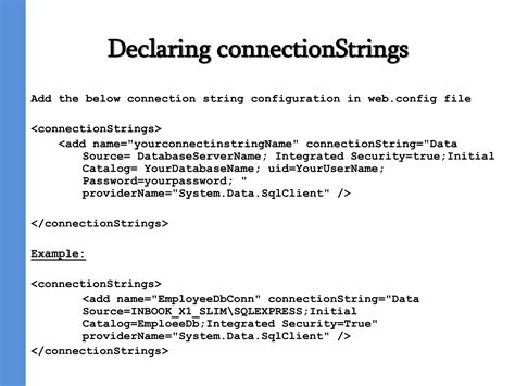 Asp Net Database Connectivity Presentationpptx