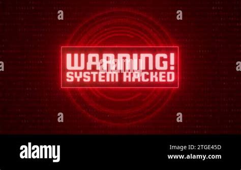 System Hacked Warning System Hacked Computer Hacking Warning Message Computer System Hacked