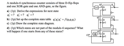 solved a modulo 6 synchronous counter consists of three