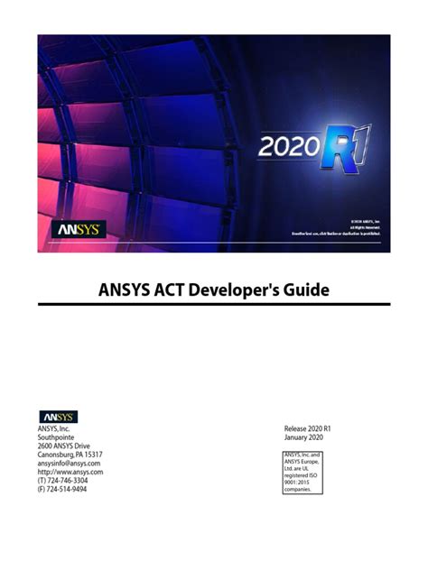 Ansys Act Developers Guide Pdf Trademark License