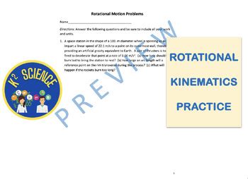 Rotational Kinematics Practice Unit Rotational Motion Physics
