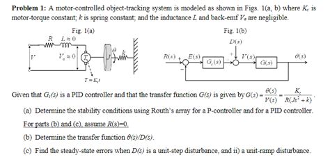 Solved Problem A Motor Controlled Object Tracking System Chegg