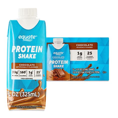 Brandclub Equate Protein Shake Chocolate 11 Fl Oz 12 Count