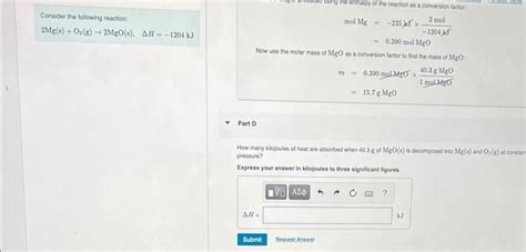 Solved How Many Kilojoules Of Heat Are Absorbed When 40 3 G