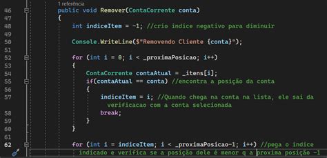 Quando Chamo O Metodo Remover Vem Erro Da Classe ContaCorrente C Trabalhando Com Arrays E
