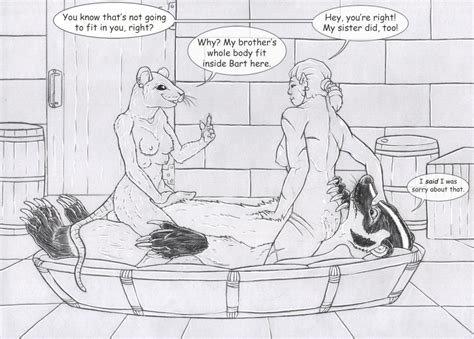 Rule 34 Anthro Badger Barrel Basket Bite Mark Black Eyes Bodily Fluids Breasts Claws Container