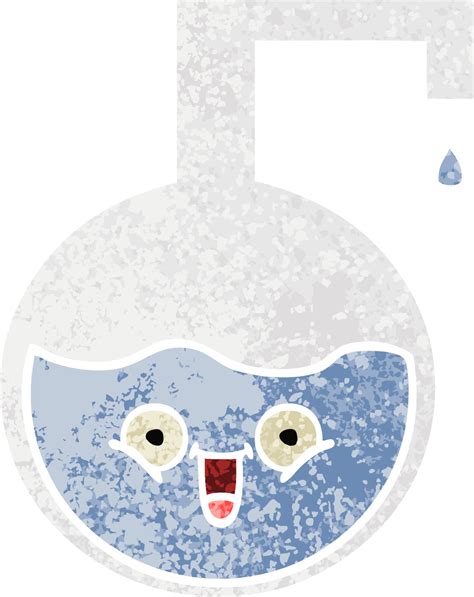 Retro Illustration Style Cartoon Science Bottle 11416277 Vector Art At