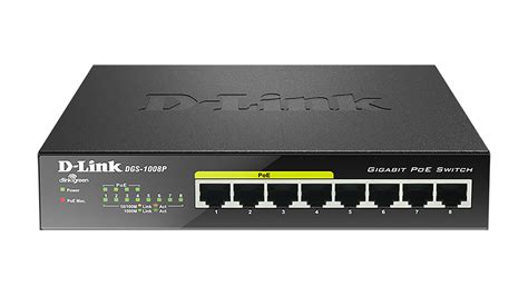 Dgs 1008p 8 Port Gigabit Poe Unmanaged Desktop Switch D Link Uk