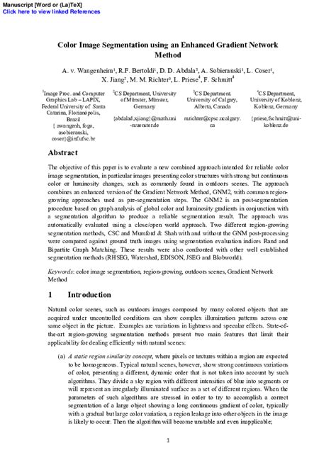 Pdf Color Image Segmentation Using An Enhanced Gradient Network Method Daniel Abdala