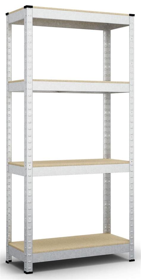 ᐉ Стелаж металевий оцинкований Skladcom 1600х800х400 мм 4 полиці МДФ 175 кг на полицю • Краща