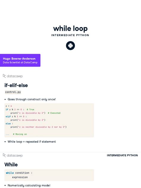Datacamp Chapter 4 Pdf Control Flow Computer Programming