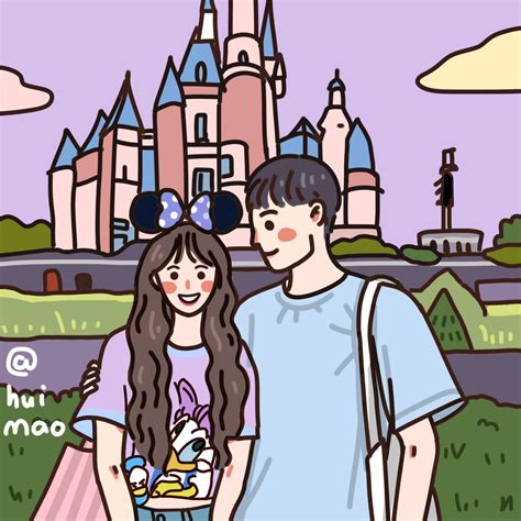 代画手绘q版头像定制情侣卡通漫画头像婚礼全家福画画生日礼制作 虎窝淘