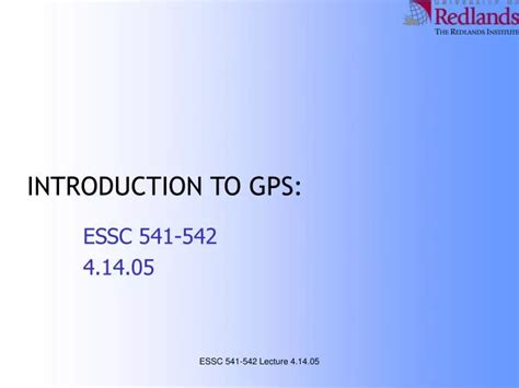 PPT INTRODUCTION TO GPS PowerPoint Presentation Free Download ID 4555003