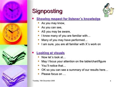 How To Give Presentations Presentation Signposting