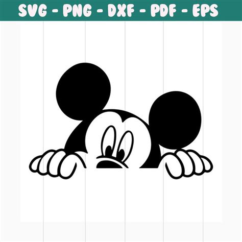Mickey Mouse Peeking Svg Disney Svg Mickey Svg Mickey Pee Inspire