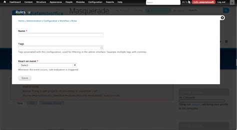 which rules event should i use to trigger a rules action when accessing