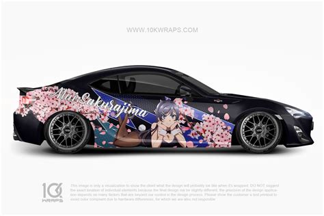 Sexy Girl Itasha Car Wraps Made With Top M Vinyl Kwraps