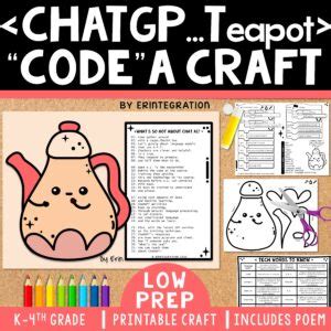 ChatGPT Craft Coding Activity One Page Craft Poem Writing Prompt