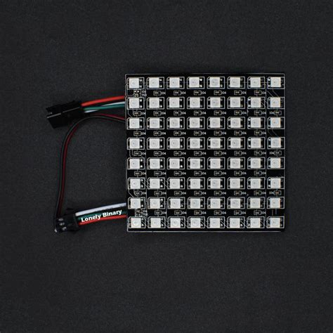 neopixel matrix 8x8 64 rgb led ws2812 pixel lonely binary