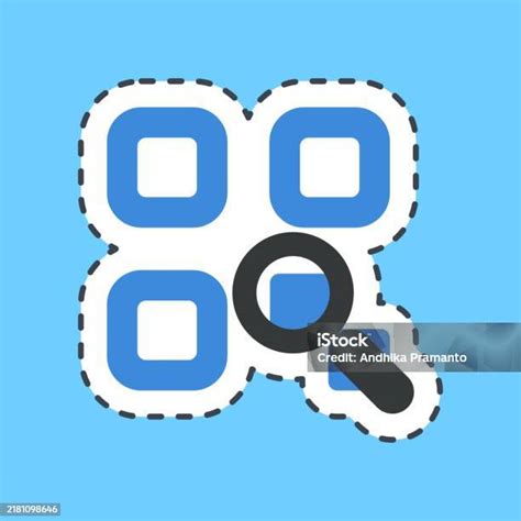 커팅 라인 스티커 Qr 코드 검토 바코드 및 Qr 코드 요소 인쇄물 포스터 로고 광고 인포그래픽 등에 적합합니다 Brand