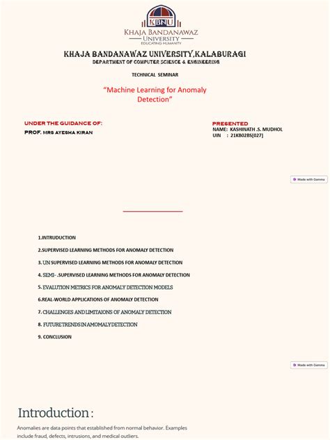 Introduction To Anomaly Detection With Machine Learning Pdf Machine Learning Computer Science