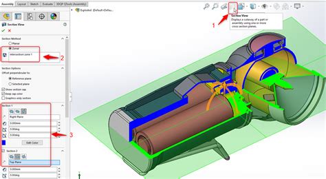 assembly section view with zonal section method ime wiki