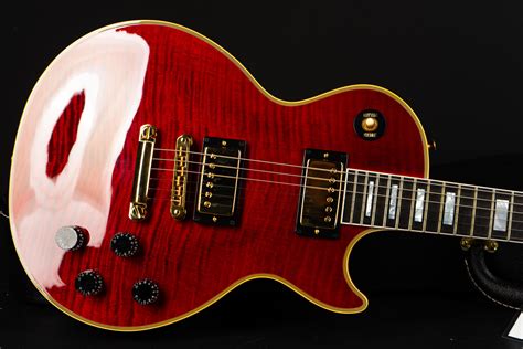 Gibson Les Paul Custom Flametop Carmelita Neck Trans Wine Red