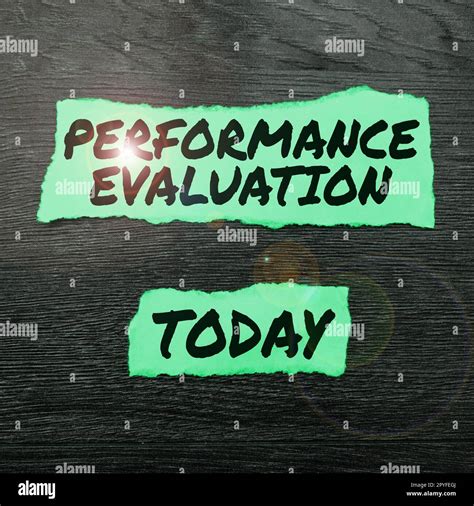 Hand Writing Sign Performance Evaluation Word Written On The Development And Action Planning Of