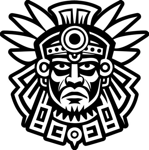 A Glyph Style Icon Of Mayan Priest Symbol 60631962 Vector Art At Vecteezy