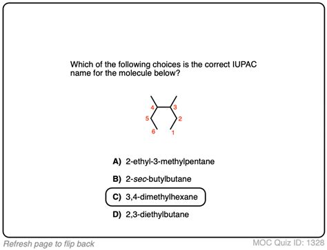 Nomenclature Of Organic Compounds Practice