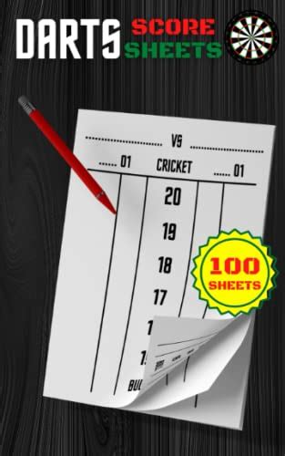 Darts Score Sheets Dart Score Pad Darts Score Keeper Notebook For Cricket Darts Game