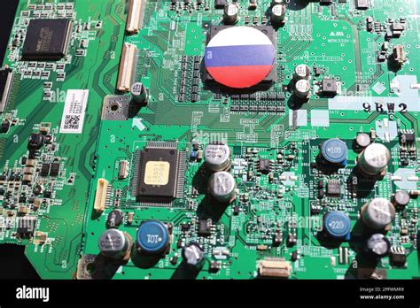 Semiconductor Printed Circuit Board Concept Russia S Semiconductor Industry Stock Photo Alamy