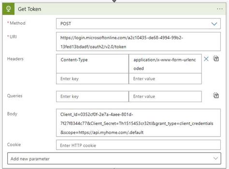 getting a bearer token from aad using logic apps trying to be different