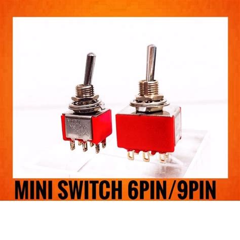 READY STOCK MINIATURE TOGGLE SWITCH MINI TOGGLE SWITCH 6PIN AND 9PIN ON ON MS202 MS302