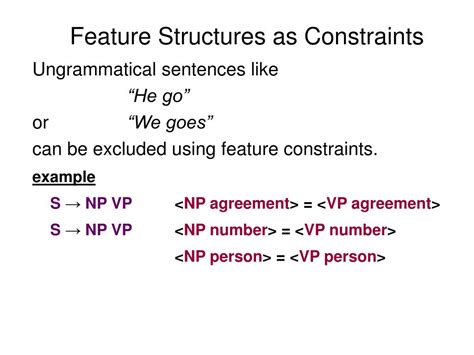 Ppt 74793 Nlp And Speech 2004 Feature Structures Powerpoint