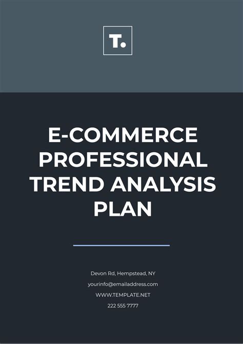 Free E Commerce Professional Trend Analysis Plan Template To Edit Online