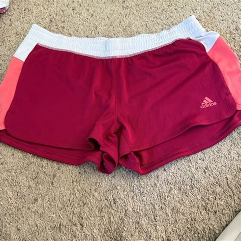 Adidas Shorts Adidas Womens Athletic Shorts Red White Pink Poshmark