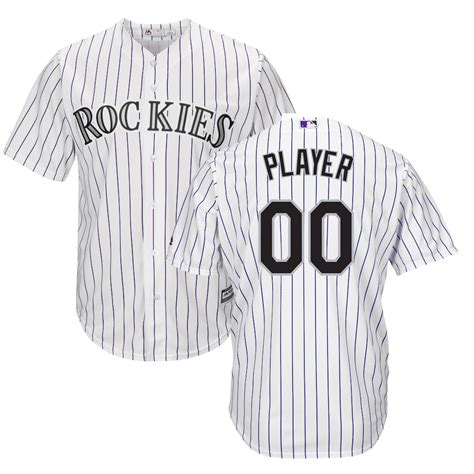 Mens Colorado Rockies Majestic White Home Cool Base Custom Jersey