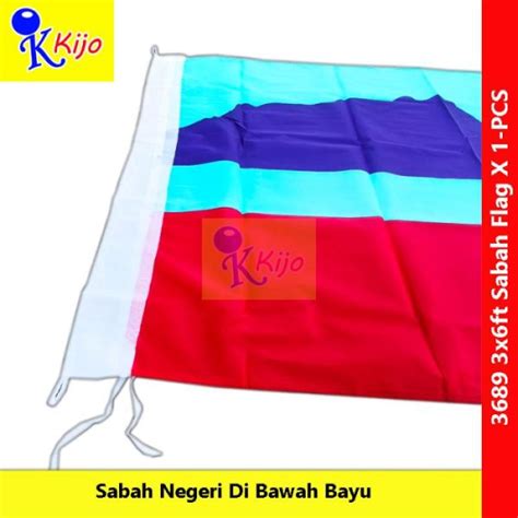 Sabah Flag Bendera Sabah Negeri Di Bawah Bayu Polymesh 3689 沙巴旗 Sabahflag Kian Joo