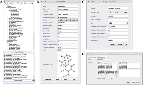 Ccpnmr Analysisscreen Sidebar And Various Pop Ups A Screenshot Of The Download Scientific