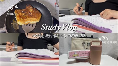 수능 100일의 기적ㅣ자취하며 도시락 들고 다니는 5반수생ㅣ수능 100일ㅣ수능 도시락 수능공부 브이로그 ㅣn수생 Youtube