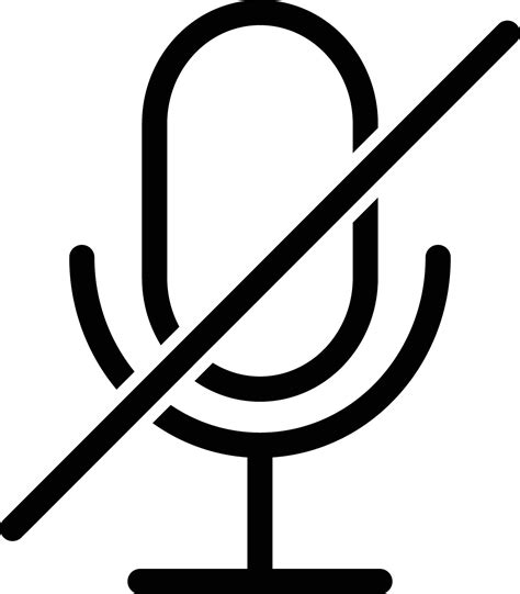 Microphone Mute Icon In Line Style Isolated On White Background Mute Mic Icon 26160482 Vector