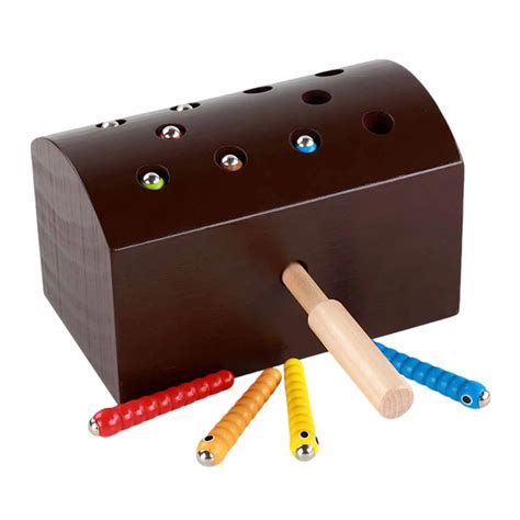 몬테소리 교육 장난감 나무 딱따구리 벌레 잡기 게임 유아 소녀와 소년 자석 나무 장난감 선물biology Aliexpress